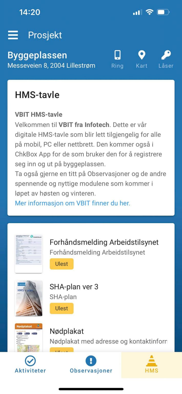 Veiledning for Chkbox App